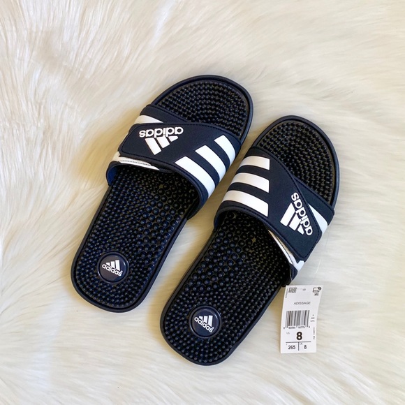 adidas | Shoes | Adidas Navy Adissage Slides | Poshmark